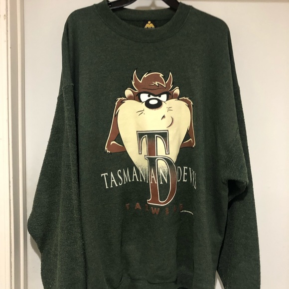 Sweaters | Vintage 9s Taz Sweater Xl Hip Hop Looney Tunes | Poshmark